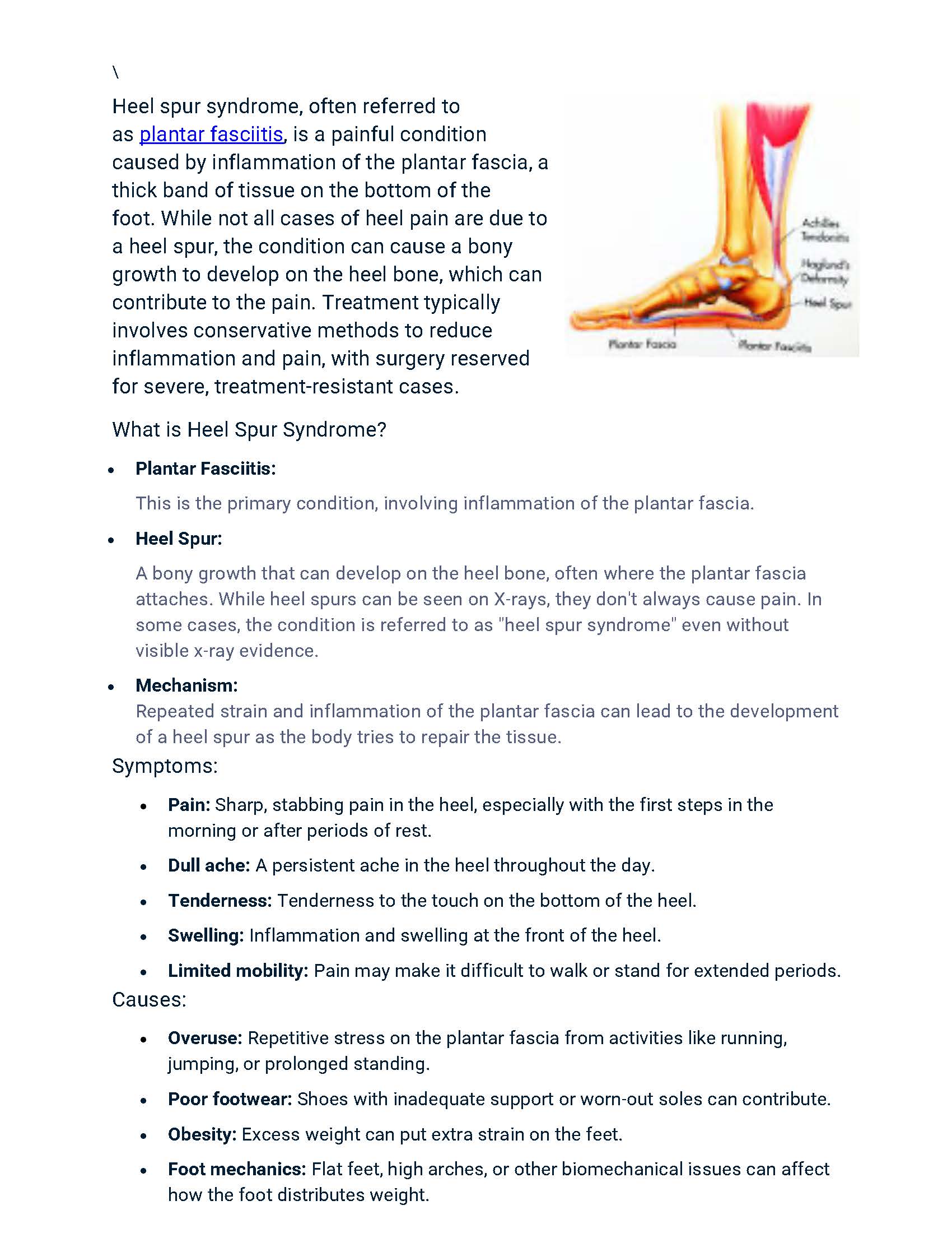 Heel Spur Syndrome - Smoky Mountain Foot & Ankle Clinic